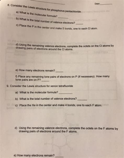 Solved Date 8 Consider The Lewis Structure For Phosphorus Chegg Com