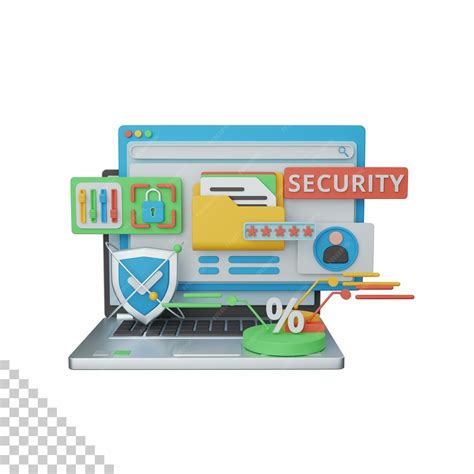 Premium Psd 3d Rendering Protect Data Isolated Useful For Business Economy Technology And