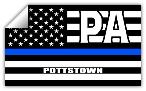 Pottstown Pa Pennsylvania Montgomery County Thin Blue Line Stealthy Usa