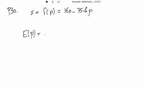 SOLVED In Problems 25 30 Use The Price Demand Equation To Find E P The Elasticity Of Demand