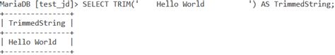 MySQL LTRIM RTRIM And TRIM MySQLCode