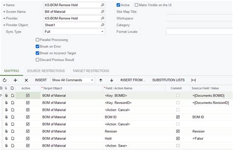 Set Bom To Hold With Import Scenario Community