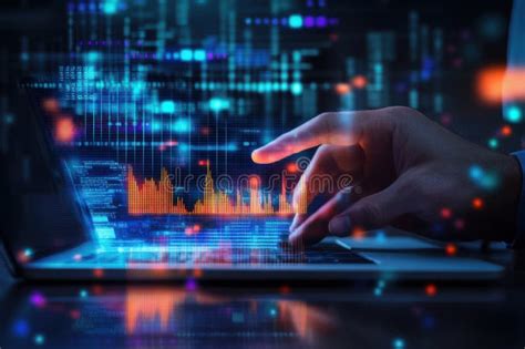 Data Analysis Interactive Visualization Techniques Digital Platform Modern Workspace Stock