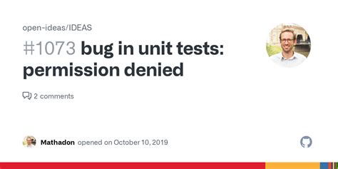 Bug In Unit Tests Permission Denied · Issue 1073 · Open Ideasideas