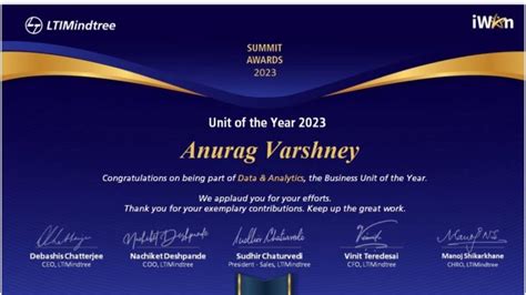 Anurag Varshney On Linkedin Ltimindtree Ltimindtree Dataanalytics