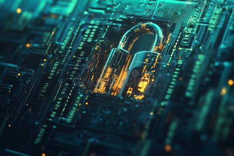 Digital Lock And Binary Code Art Stock Illustration Illustration Of