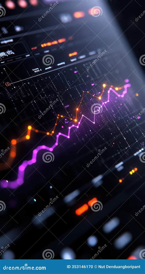 Data Visualization With Colorful Graphs And Charts Stock Illustration