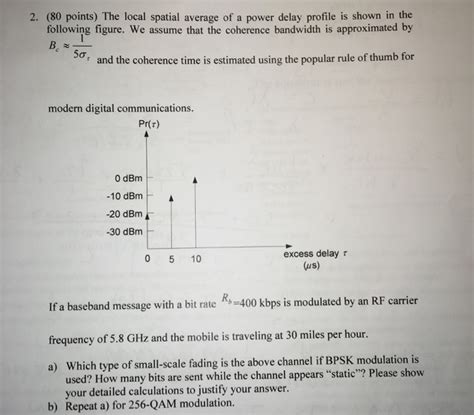solved the local spatial average of a power delay profile is
