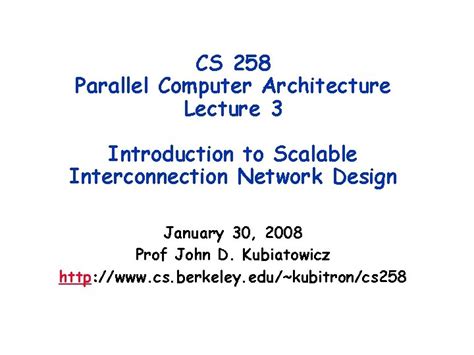 Cs Parallel Computer Architecture Lecture Introduction