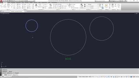 The Move Command In Autocad Youtube