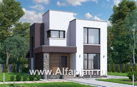 Проект дома с плоской крышей АРС 468А