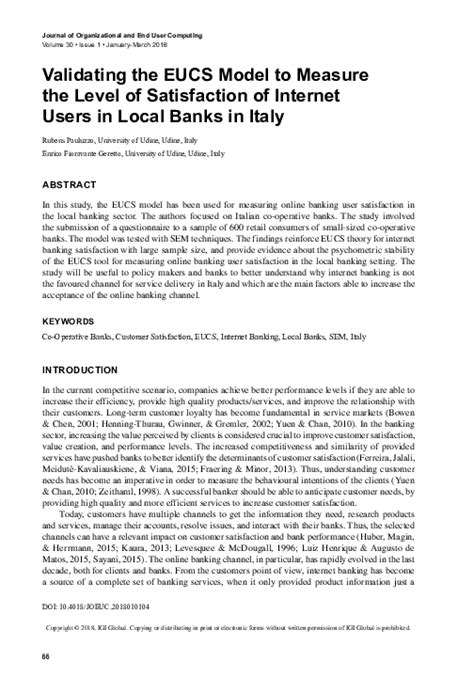 Pdf Validating The Eucs Model To Measure The Level Of Satisfaction Of Internet Users In Local
