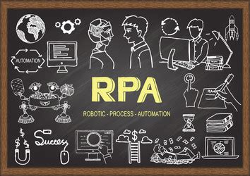 Isometric Rpa Robotic Process Automation Vector Image