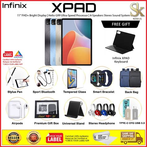 Infinix XPad WiFi LTE Tablet GB GB RAM GB ROM Original Infinix Malaysia Shopee