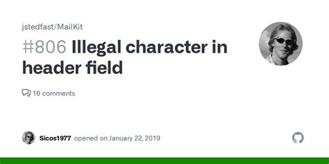 Illegal Character In Header Field Issue 806 Jstedfast MailKit GitHub