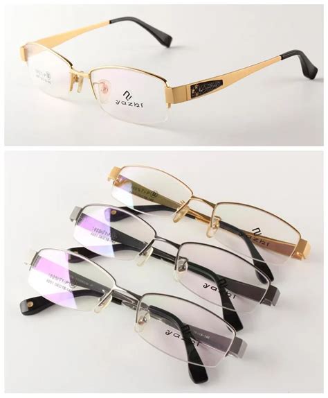 100 Luxury Pure Titanium Eyeglass Frames Half Rimless Myopia Glasses Half Rim Rx Able In Mens