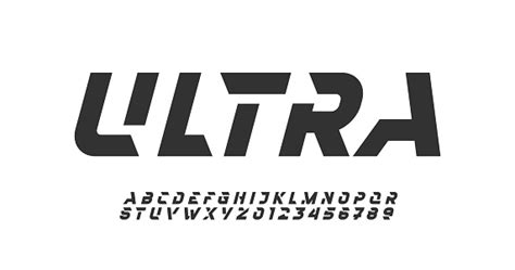 추상 기술 알파벳 기울임꼴 글꼴 디자인 로고 또는 브랜드 이름 벡터 일러스트레이션 10eps 컴퓨터 글자에 대한 스톡 벡터 아트