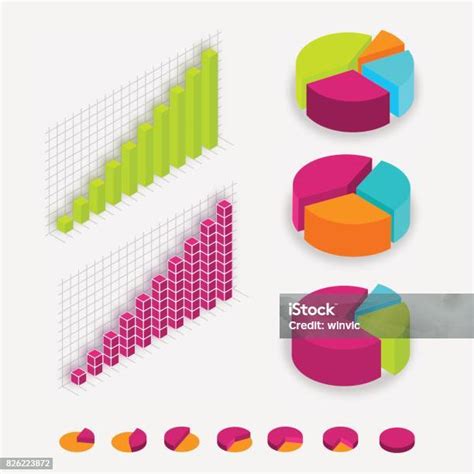 아이소메트릭 차트 백분율 다이어그램 수익 성장 그래프 0명에 대한 스톡 벡터 아트 및 기타 이미지 0명 10 30 Istock
