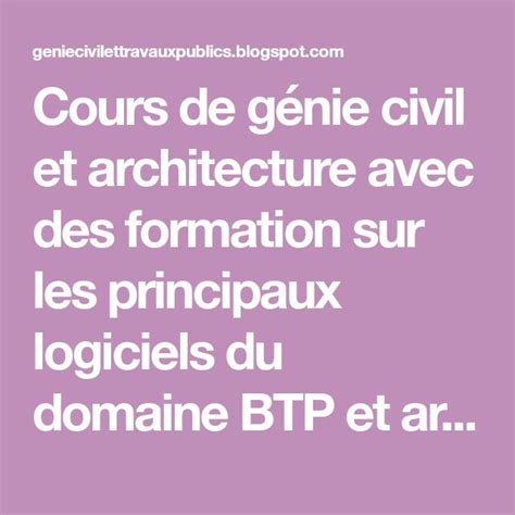 Engineering Et Architecture Cours Génie Civil Plan Autocad Architecture
