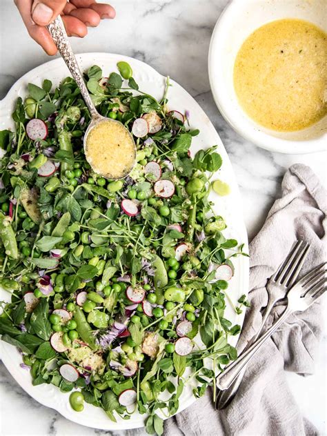 Pea Shoot Salad Wild Greens And Sardines