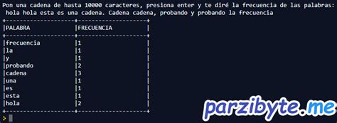 Contar Frecuencia De Palabras En C Parzibytes Blog