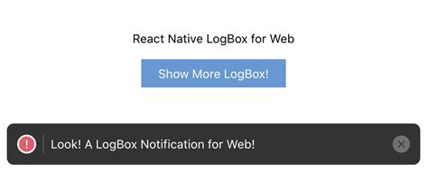 React Native Web Log Box Npm