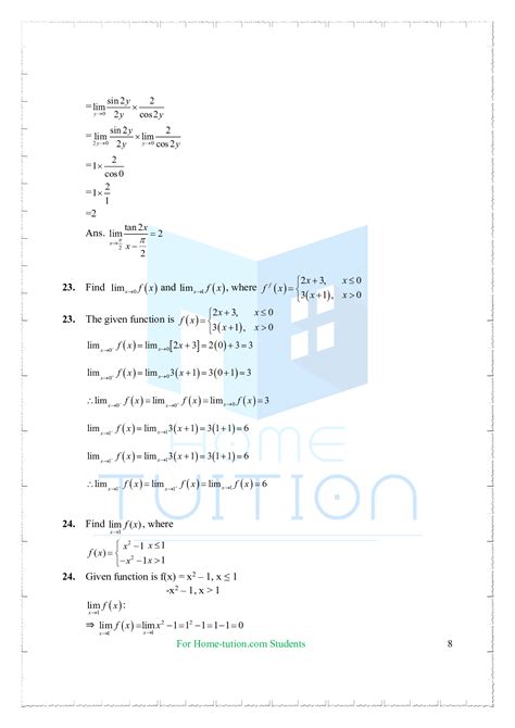 Ncert Solutions For Class 11 Maths Chapter 13 Limits And Derivatives