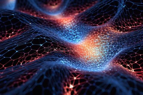 Abstract Background With Neural Pattern Design Connecting Lines And