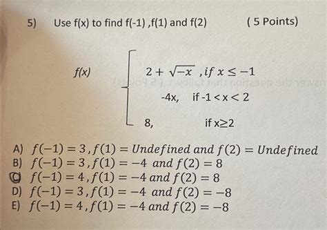 Solved Use F X To Find F F And F Chegg Com