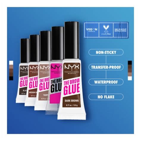 Nyx Professional Makeup The Brow Glue 03 Medium Brown 0 17 Oz Kroger
