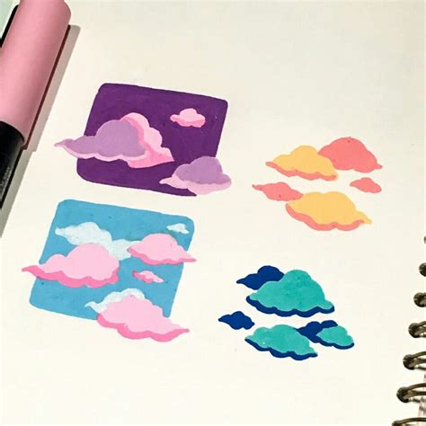 How To Draw Clouds With Markers Artofit