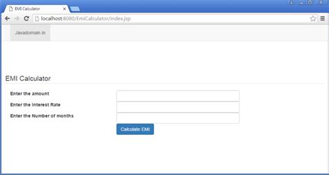 Emi Calculator Using Jsp Servlet And Bootstrap Ngdeveloper