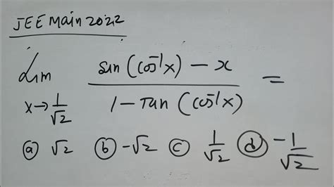 Limit Pyq Jee 2022 Youtube