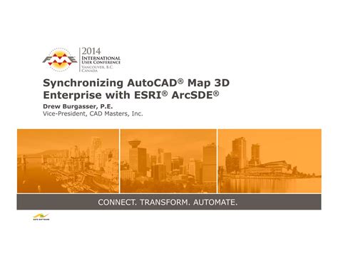 Synchronizing Autocad Map 3d Enterprise And Esri Arcsde Ppt