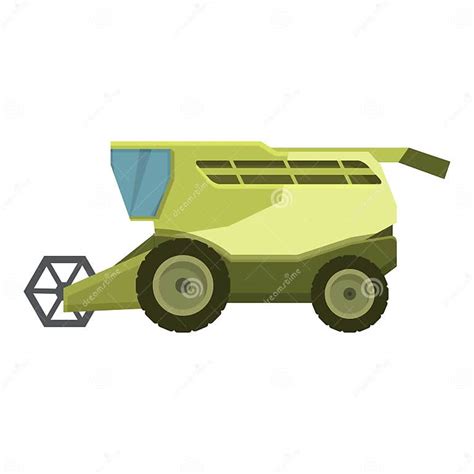 Agricultural Combine Harvester Icon Cartoon Farm Vehicle Stock Illustration Illustration Of