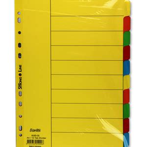 DV Tab Coloured File Divider Filing Systems International