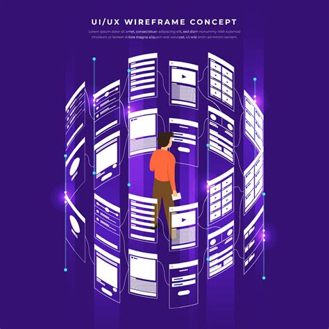 Ux Ui Flowchart Mock Ups Mobile Application Concept Isometric Flat