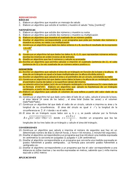 Compilado Algoritmos 1 Pdf Triángulo Algoritmos