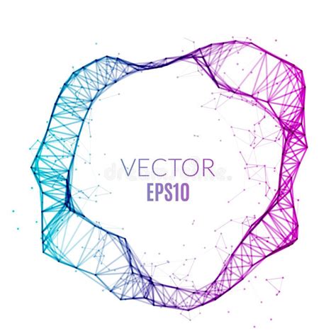 Abstract Technology Polygonal Circle Futuristic Network Concept Stock Vector Illustration Of