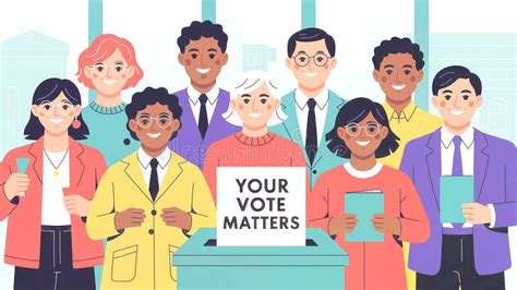 Diverse Group Of People Casting Votes Emphasizing The Importance Of