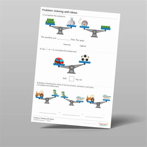 Year 1 Problem Solving With Mass Varied Fluency Resource Classroom Secrets