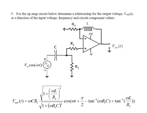 Solved 5 For The Op Circuit Below Determine A Chegg Com