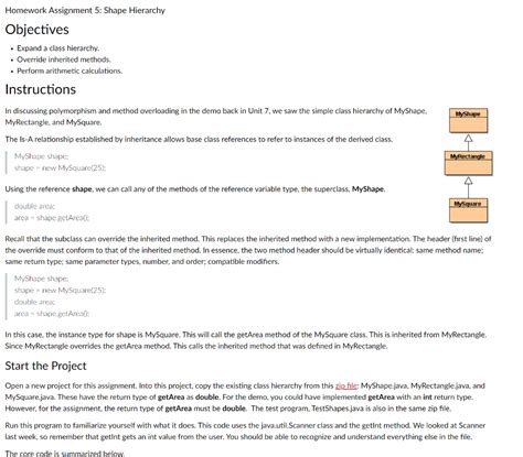 Solved Homework Assignment 5 Shape Hierarchy Objectives •