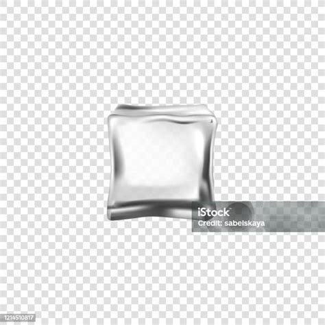 반사 고립 현실적인 벡터 일러스트와 맑은 빛나는 얼음 큐브 각얼음에 대한 스톡 벡터 아트 및 기타 이미지 각얼음 아이콘