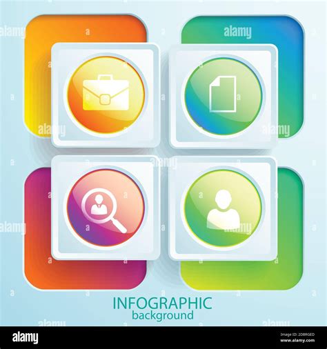 web business infographic elements with icons round glossy buttons and