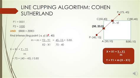 clipping module 2 3 example of cohen sutherland line clipping youtube