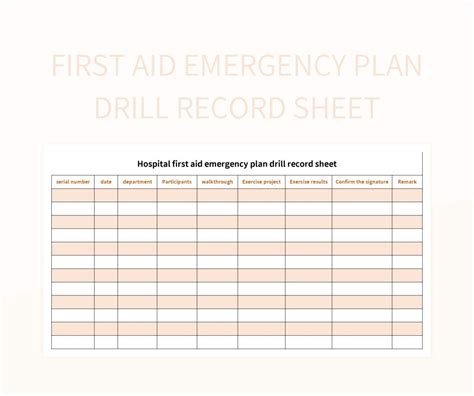Emergency Drill Plan Template At Andrew Capone Blog