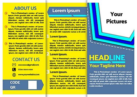 삼중 브로셔 템플릿 Psd 다운로드 디자인 자료 다운로드