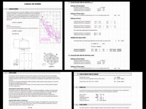 Structural Calculation Memory To Calculate Wind And Snow Loads Excel 275 73 Kb Bibliocad