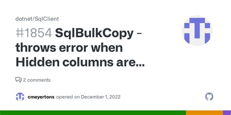 Sqlbulkcopy Throws Error When Hidden Columns Are Specified In The